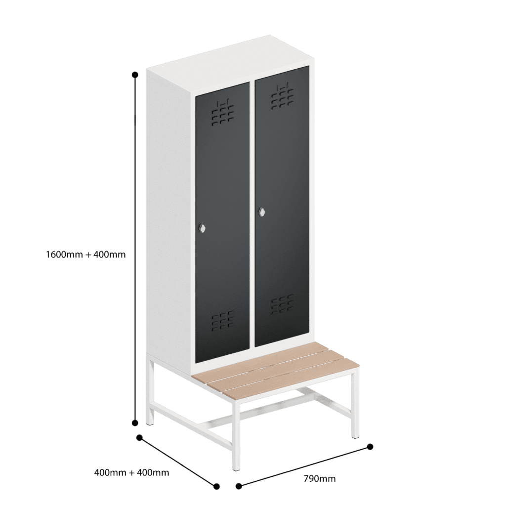 Locker with bench store